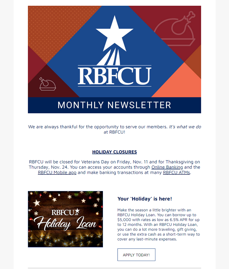 Credit Union News, Press Releases | RBFCU